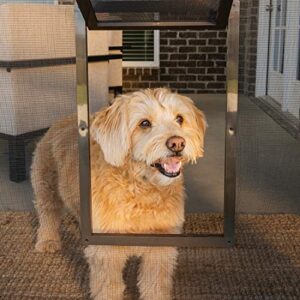 petsafe never rust screen door – size small – for dogs and cats up to 30 lb – use in screen doors – window screens and porch screens