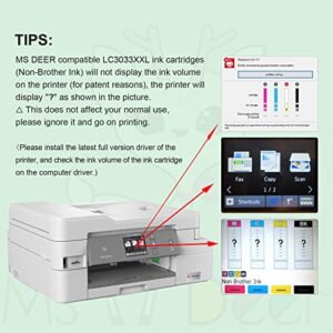 MS DEER Compatible LC3033 BK/C/M/Y Ink Cartridges Replacement for Brother LC3033XXL LC 3033 XXL LC3035 3035 Super High Yield Work for Brother MFC-J995DW MFC-J805DW MFC-J815DW MFCJ995DW Printer 4-Pack