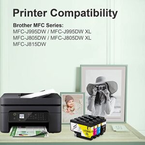 MS DEER Compatible LC3033 BK/C/M/Y Ink Cartridges Replacement for Brother LC3033XXL LC 3033 XXL LC3035 3035 Super High Yield Work for Brother MFC-J995DW MFC-J805DW MFC-J815DW MFCJ995DW Printer 4-Pack