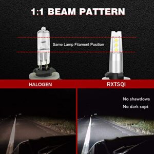 RXTSQI 881/886 LED Headlight Fit For Polaris Sportsman 450 570 850 1000 XP,6000K Cool White All-in-One LED Bulbs Conversion Kit, Bumper Low Beam Combo+Head Light Pod High,IP68 Waterproof,Pack of 3