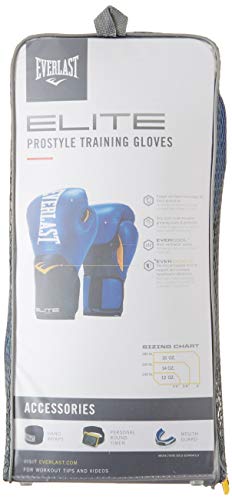 Everlast Elite Pro Style Training Gloves, Blue, 12 oz