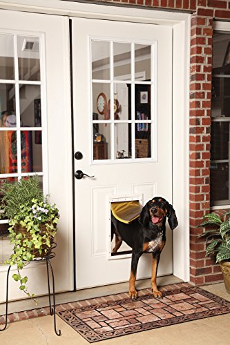 PetSafe Extreme Weather Energy Efficient Plastic Pet Door for Cats and Dogs - Large,White