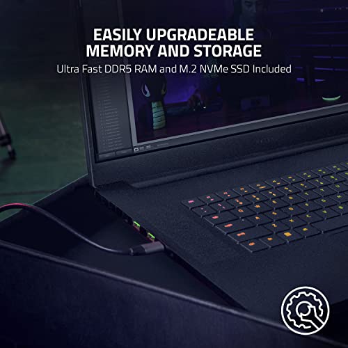 Razer Blade 17 Gaming Laptop: NVIDIA GeForce RTX 3080 Ti - 12th Gen Intel 14-Core i7 CPU - 17.3" FHD 360Hz - 32GB DDR5 RAM - 1TB PCIe SSD - Windows 11 - Chroma RGB - Thunderbolt 4 (Renewed)