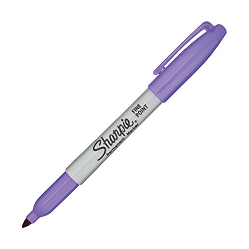 Sharpie Permanent Markers, Fine Point, Light Purple Ink, Pack of 12