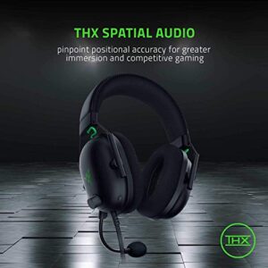 Razer BlackShark V2 Gaming Headset: THX 7.1 Spatial Surround Sound - 50mm Drivers - Detachable Mic - for PC, PS4, Nintendo Switch - 3.5 mm Headphone Jack & USB DAC - Classic Black (Renewed)