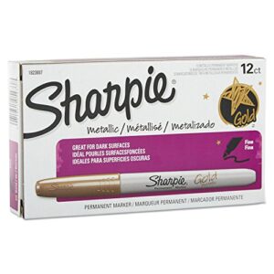 sharpie 1823887 metallic permanent markers gold dozen