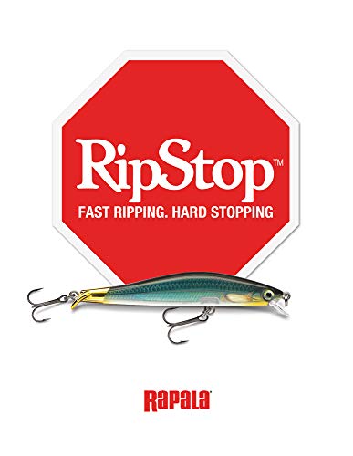 Rapala Ripstop Lure, Size 12, 4 3/4" Length, 4'-5' Depth, 1/2 oz, 3-#5 Hooks, Speed Money, Per 1