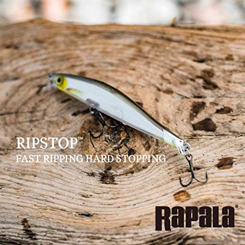 Rapala Ripstop Lure, Size 12, 4 3/4" Length, 4'-5' Depth, 1/2 oz, 3-#5 Hooks, Speed Money, Per 1