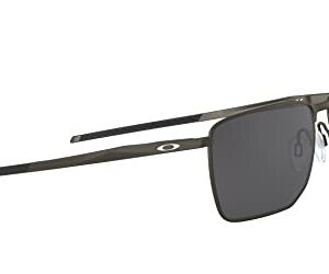 Oakley Men's OO4142 Ejector Rectangular Sunglasses, Carbon/Prizm Black Polarized, 58 mm