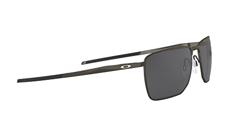 Oakley Men's OO4142 Ejector Rectangular Sunglasses, Carbon/Prizm Black Polarized, 58 mm