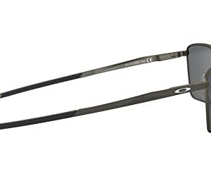 Oakley Men's OO4142 Ejector Rectangular Sunglasses, Carbon/Prizm Black Polarized, 58 mm