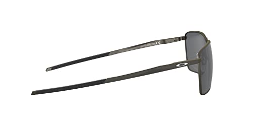 Oakley Men's OO4142 Ejector Rectangular Sunglasses, Carbon/Prizm Black Polarized, 58 mm