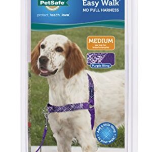 PetSafe Bling Easy Walk Harness, Medium, Purple