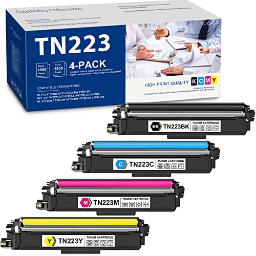 BERYINK Compatible TN223BK TN223C TN223M TN223Y Toner Replacement for Brother MFC-L3770CDW L3710CW L3750CDW L3730CDW HL-3210CW 3230CDW 3270CDW 3230CDN 3290CDW Printer (4-Pack, 1BK+1C+1M+1Y)