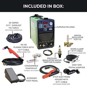 2021 SuperUltra 206Si 200 Amp TIG/Stick 50 Amp Plasma Cutter Multi Process Combo Welder Dual Voltage 110v/220v