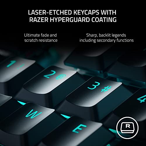 Razer DeathStalker V2 Gaming Keyboard: Low-Profile Optical Switches - Linear Red - Ultra-Durable Coated Keycaps - Durable Aluminum Top Plate - Multi-Function Roller and Media Button - Chroma RGB