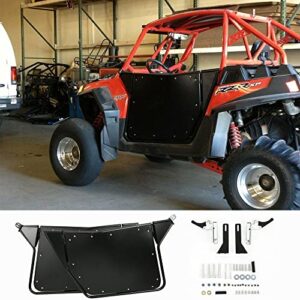 acmex black metal doors for 2008-2014 polaris rzr 800/ s 800/ xp 900/570, 2 pair accessories