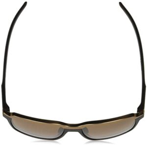 Oakley Men's OO4143 Parlay Rectangular Sunglasses, Matte Rootbeer/Prizm Tungsten Polarized, 58 mm