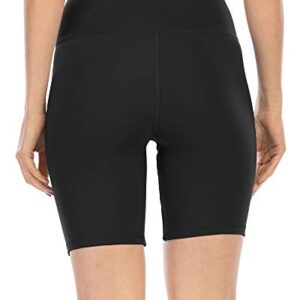 ATHVOTAR Biker Shorts for Women, 8” High Waisted Yoga Spandex Shorts (8" 3Black,S)