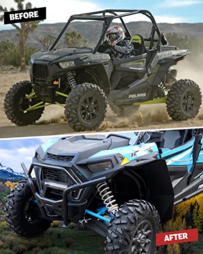 A & UTV PRO Front Low Profile Bumper for 2019-2023 Polaris RZR 1000 XP/XP 4/ XP Turbo/Trail, Heavy Duty Steel Tube Desert Brush Guard UV Resistant Protector Accessories, Replace OEM # 2884019-458