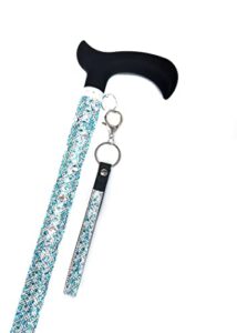 jacqueline kent sugar cane – adjustable cane – turquoise silver