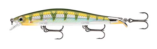 Rapala Ripstop Lure, Size 12, 4 3/4" Length, 4'-5' Depth, 1/2 oz, 3-#5 Hooks, Yellow Perch, Per 1, Multicolor, One Size, RPS12YP