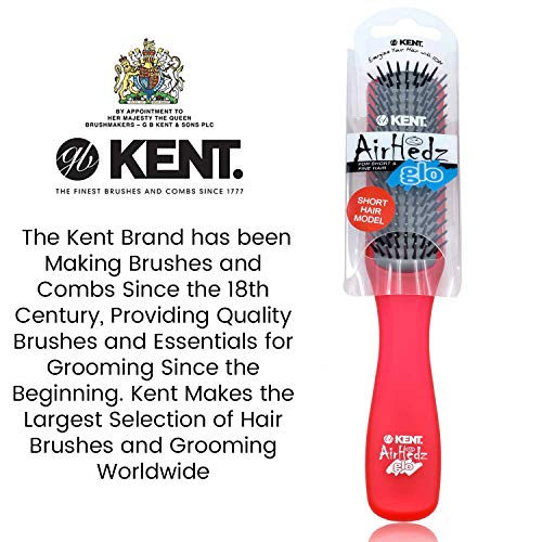 Kent Airhedz Glo Flat Hairbrush for Short Hair