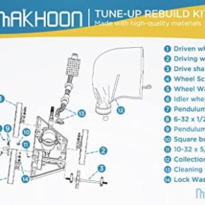 MAKHOON Rebuild Repair Kit Replacement for Zodiac Polaris Automatic Pool Cleaner 280 (Not Compatible with Polaris 360 380)