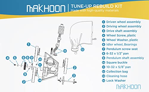 MAKHOON Rebuild Repair Kit Replacement for Zodiac Polaris Automatic Pool Cleaner 280 (Not Compatible with Polaris 360 380)