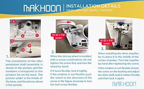 MAKHOON Rebuild Repair Kit Replacement for Zodiac Polaris Automatic Pool Cleaner 280 (Not Compatible with Polaris 360 380)