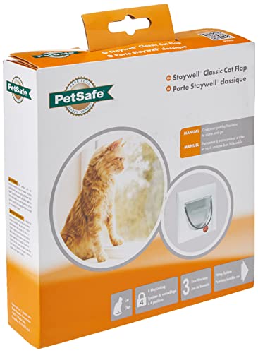 PetSafe Staywell 4 Way Locking Classic Cat Flap, Easy Install, Durable, Pet Door for Cats