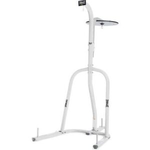 everlast dual-station heavy bag stand white