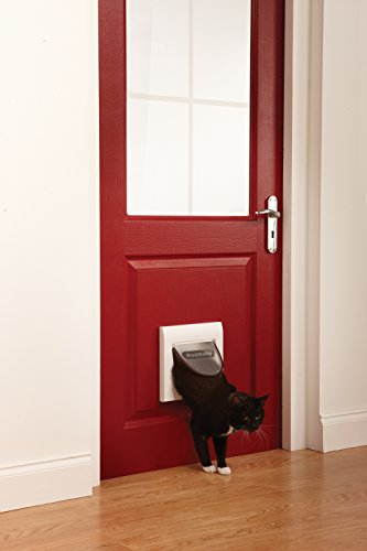 PetSafe Staywell, Magnetic Classic Cat Flap, Exclusive Entry, 4 Way Locking - White