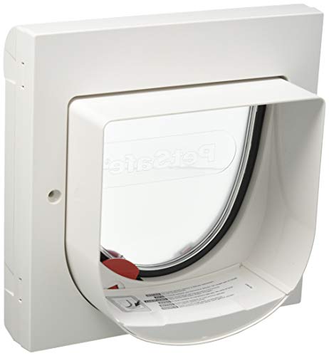 PetSafe Staywell, Magnetic Classic Cat Flap, Exclusive Entry, 4 Way Locking - White