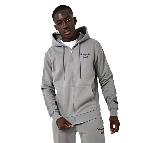 Everlast Mens x Yiannimize Zip Taped Hoodie Long Sleeve Charcoal X-Small