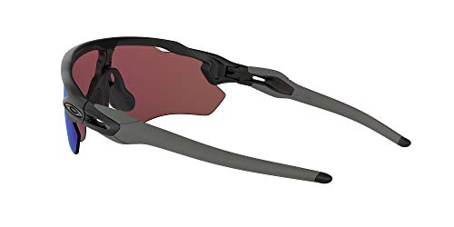 Oakley Men's OO9208 Radar EV Path Rectangular Sunglasses, Matte Black/Prizm Deep Water Polarized, 38 mm