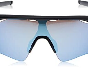 Oakley Men's OO9208 Radar EV Path Rectangular Sunglasses, Matte Black/Prizm Deep Water Polarized, 38 mm