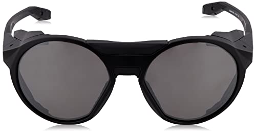 Oakley Men's OO9440 Clifden Round Sunglasses, Matte Black/Prizm Black Polarized, 54 mm