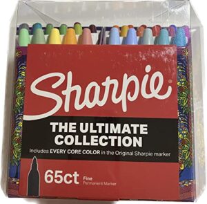 sharpie the ultimate collection marker, 65 count ( permanent, fine point, assorted color)