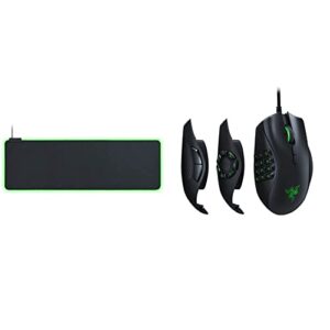 razer goliathus extended chroma gaming mousepad, classic black & naga trinity gaming mouse: 16,000 dpi optical sensor – chroma rgb lighting – interchangeable side plate