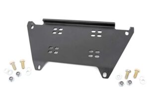 rough country utv winch mounting plate for 17-22 polaris ranger xp 1000-93036