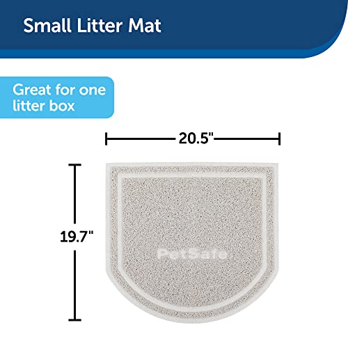 PetSafe Anti-Tracking Litter Mat - Traps Crystal and Clay Clumping Cat Litter - Durable Mesh Material - Easy to Clean Mat - Compatible with All Cat Litter Boxes - Small Size