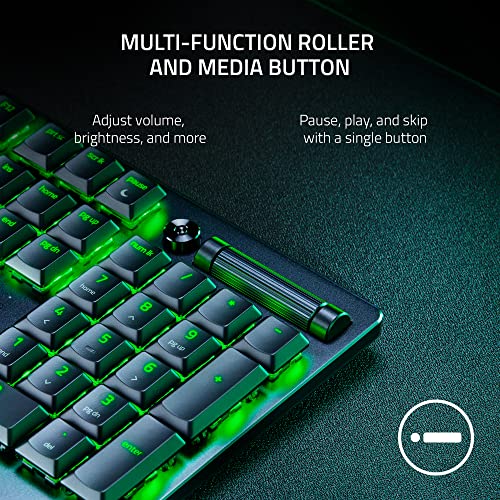 Razer DeathStalker V2 Pro Wireless Gaming Keyboard: Low-Profile Optical Switches - Linear Red - Hyperspeed Wireless & Bluetooth 5.0-40 Hr Battery - Ultra-Durable Coated Keycaps - Chroma RGB (Renewed)