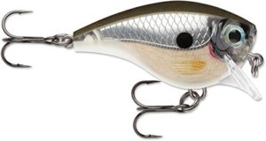 rapala balsa xtreme brat hard bait lure, freshwater, size 03, 2″ length, 3′ depth, 3/8 oz, pearl gray shine, package of 1 (bxb03pgs)