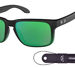 Oakley Holbrook OO9102 9102E4 57M Jade Fade/Prizm Jade Sunglasses For Men + BUNDLE Accessory Leash Kit + BUNDLE with Designer iWear Complimentary Care Kit