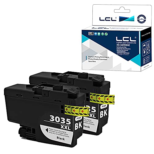 LCL Compatible Ink Cartridge Pigment Replacement for Brother LC3035 XXL LC3035XXL LC3035BK MFC-J995DW MFC-J995DW XL MFC-J815DW XL MFC-J805DW MFC-J805DW XL (2-Pack Black)