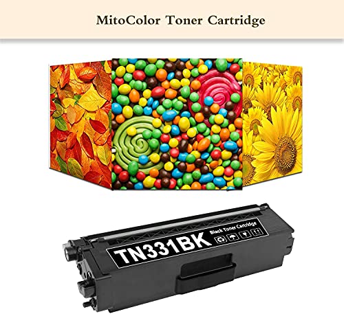 GRATLOV TN331BK TN331C TN331M TN331Y TN331 TN-331 High Yield Toner Cartridge Set Replacement for Brother HL-L8250CDN MFC- 9460CDN DCP-9050CDN Printer Toner 4 Pack (1Black+1Cyan+1Magenta+1Yellow).