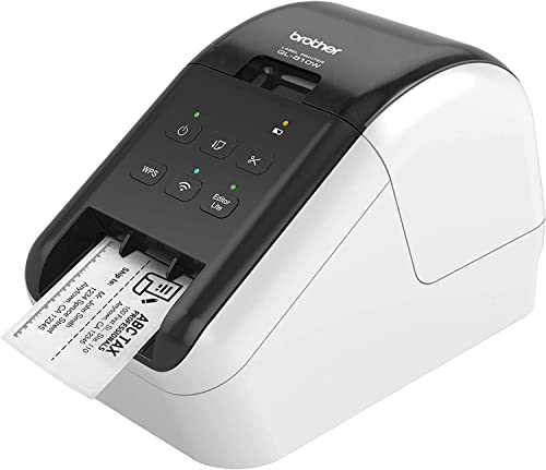 Brother QL-810W Ultra-Fast Label Printer with Wireless Networking, Print Black/Red Labels per Minute Up to 300 x 600 dpi, Durable Automatic Cutter up to 2.4" Wide, USB 2.0, CBMOUN Extension_Cable