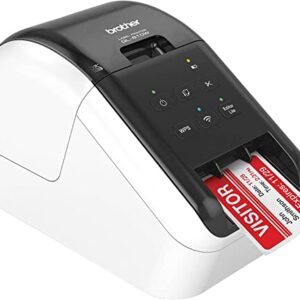 Brother QL-810W Ultra-Fast Label Printer with Wireless Networking, Print Black/Red Labels per Minute Up to 300 x 600 dpi, Durable Automatic Cutter up to 2.4" Wide, USB 2.0, CBMOUN Extension_Cable