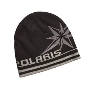 polaris snowmobile new oem unisex northern star decal’d knit beanie, 2867751